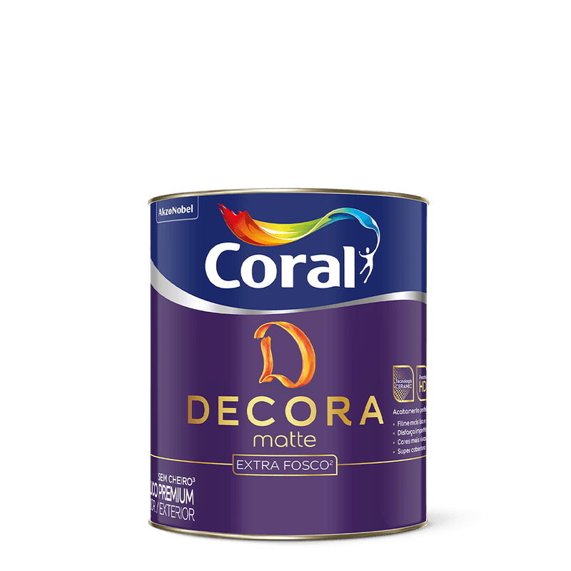 Decora Matte Extra Fosco Branco Areia - Tintas Coral